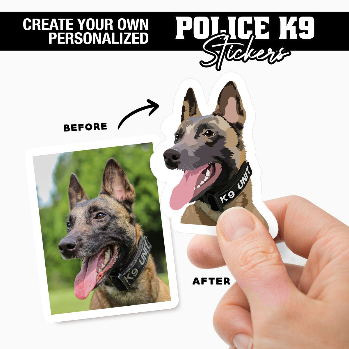 Police K9 Belgian Malinois Stickers K9 Unit City Of Shawnee